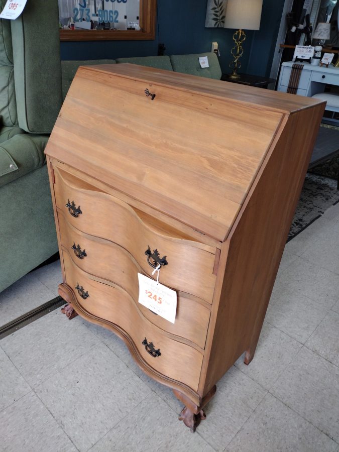 Natural Finish Slant Front Secretary Desk | Roth & Brader Furniture